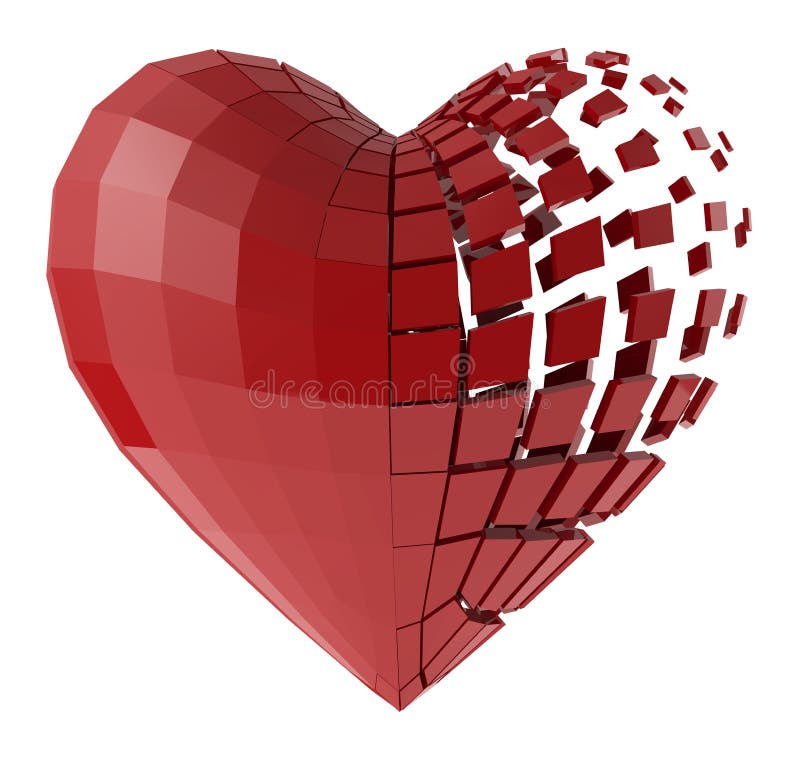 Das Menschliche Herz Der Segmente Stock Abbildung - Illustration von ...