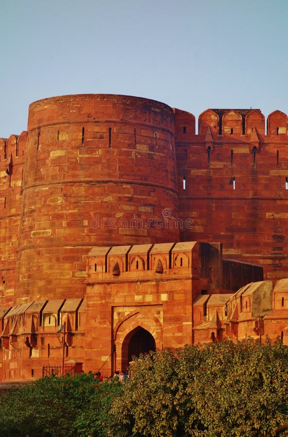 Das Rote Fort in Agra, Indien Redaktionelles Foto - Bild von agra ...