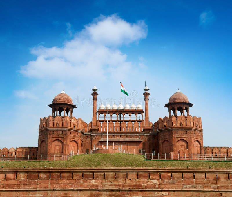 Das rote Fort Delhi stockfoto. Bild von standort, fort - 62785058