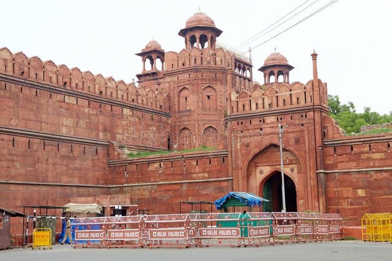 Rotes Fort in Delhi stockbild. Bild von kunst, delhi - 34433145
