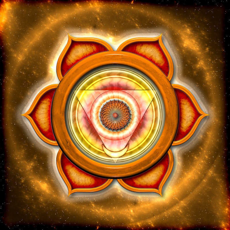 Das sakrale Chakra stock abbildung. Illustration von spiritus - 31194816