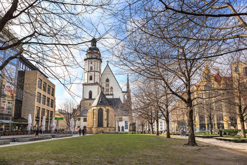 Das Thomaskirche Von Leipzig Redaktionelles Stockbild - Bild von ...