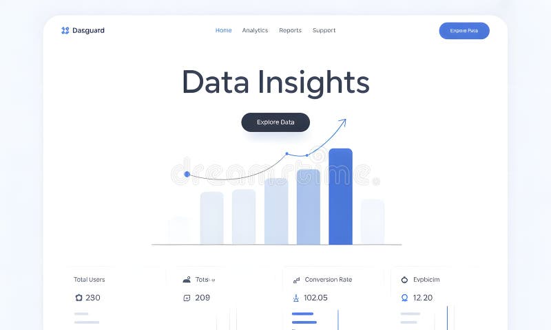 Dasguard Data Insights Dashboard Stock Illustration - Illustration of ...