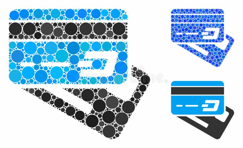 Dash Banking Cards Composition Icon of Circles Stock Illustration ...