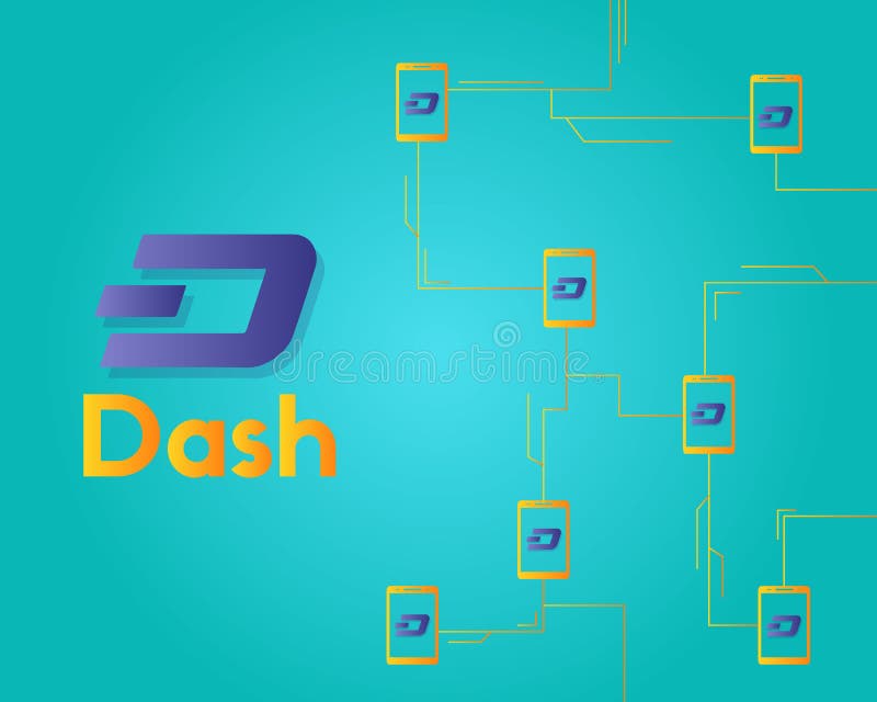 Dash Blockchain Work Technology Background Editorial Photo ...