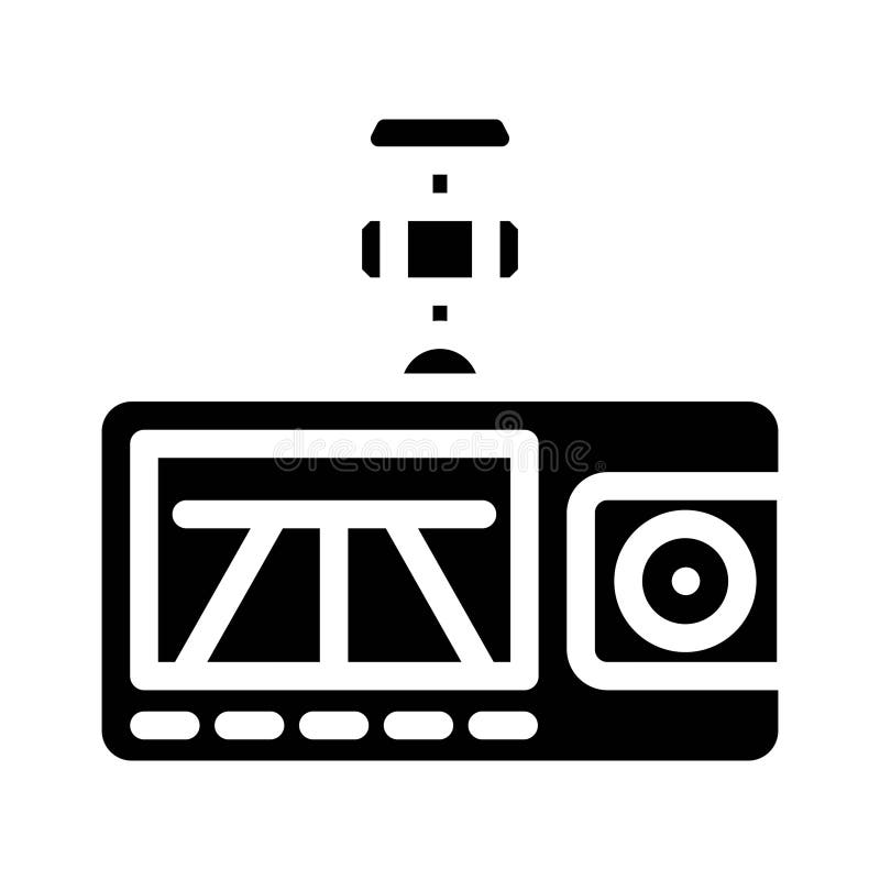 Dash Cam Accessory Glyph Icon Vector Illustration Stock Vector ...