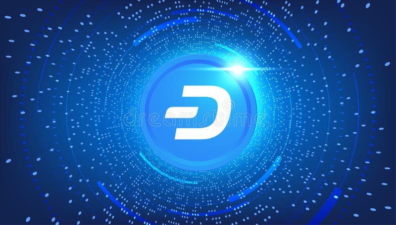 Dash Coin Cryptocurrency Concept Banner Background Stock Vector ...
