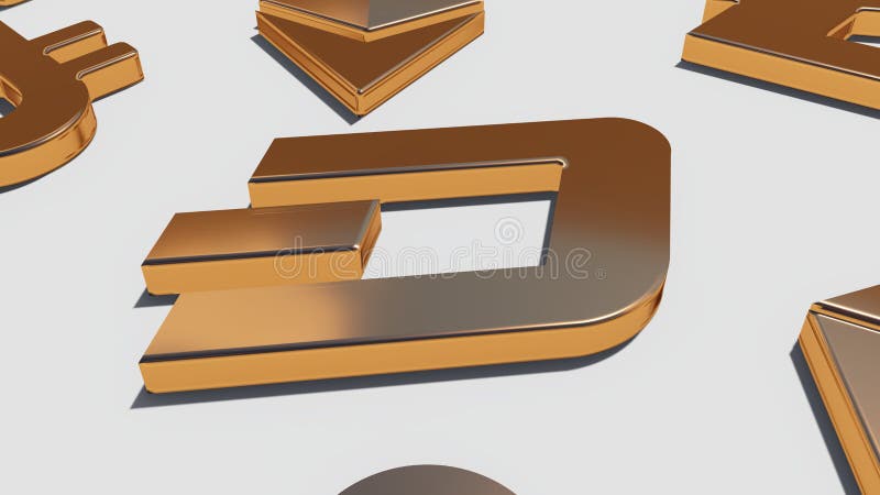 Gold Digital Number Isolated on White Background Stock Illustration ...