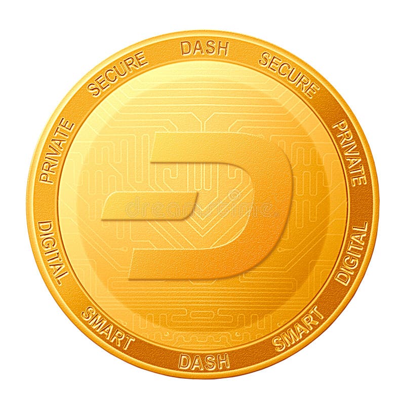 Dash Coin Shown from Seven Angles Isolated on White Background. Easy To ...