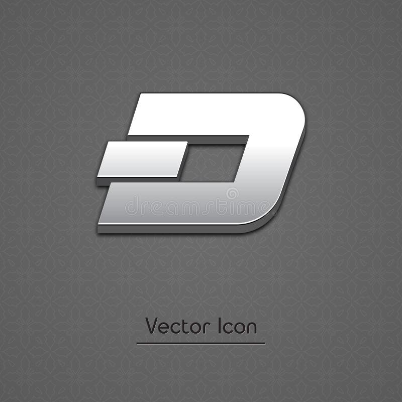 Dash Coin Trendy 3d Style Vector Icon. Editorial Image - Illustration ...