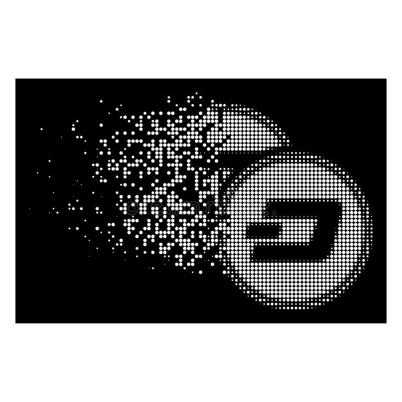 White Sparkle Dotted Halftone Dash Coins Icon Stock Vector ...