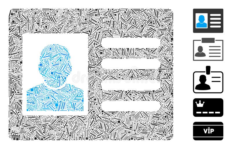 Dash Collage Account Card Icon Stock Illustration - Illustration of ...