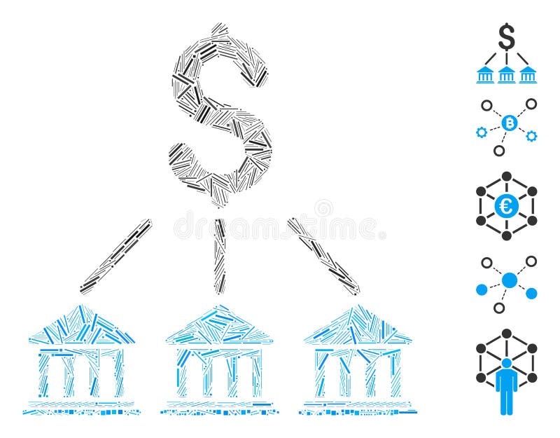 Dash Collage Bank Organization Icon Stock Illustration - Illustration ...