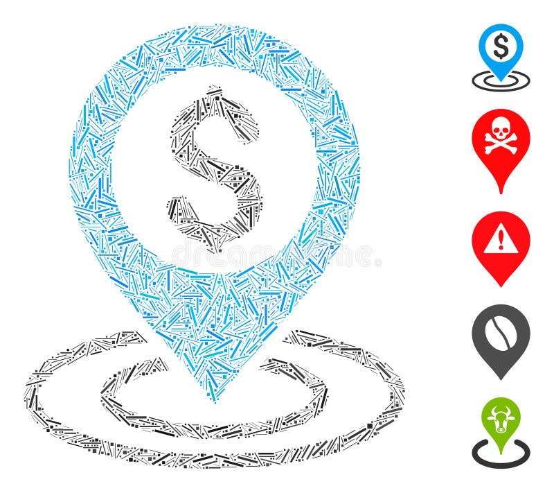 Dash Collage Bank Place Icon Stock Illustration - Illustration of ...