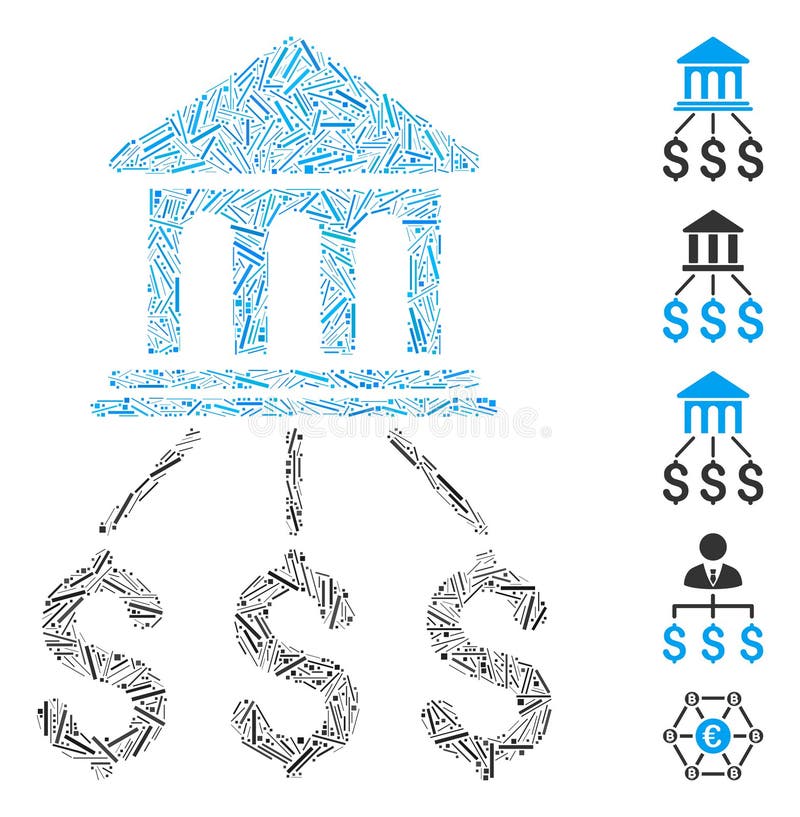 Dash Collage Bank Scheme stock illustration. Illustration of commercial ...
