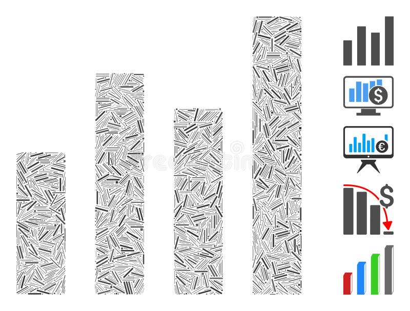 Dash Collage Bar Graph stock illustration. Illustration of abstraction ...