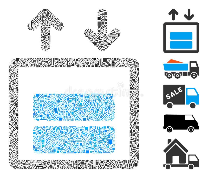 Dash Collage Cargo Elevator Icon Stock Illustration - Illustration of ...