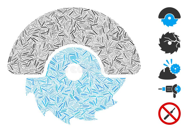 Dash Collage Circular Cutter Icon Stock Illustration - Illustration of ...