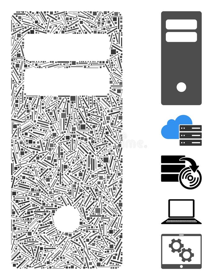 Dash Collage Computer Mainframe Stock Illustration - Illustration of ...