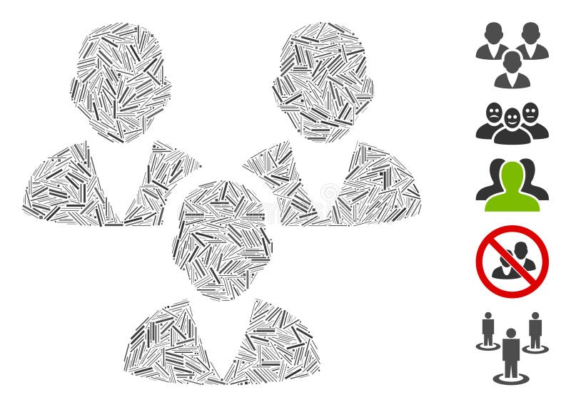 Dash Collage Customer Group Icon Stock Illustration - Illustration of ...