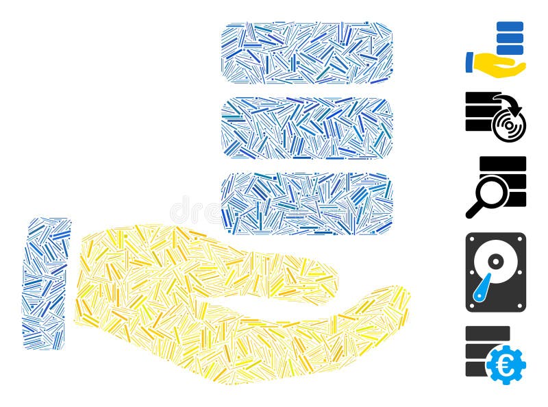 Dash Collage Data Provider Hand Icon Stock Photo - Image of combined ...