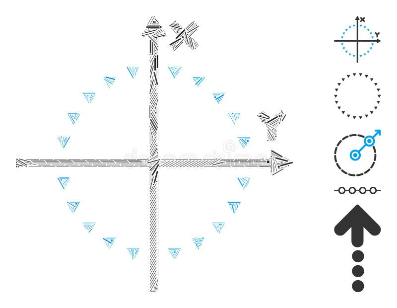 Dash Collage Dotted Circle Plot Stock Illustration - Illustration of ...