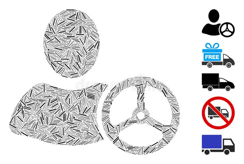 Dash Collage Driver Icon stock illustration. Illustration of combined ...