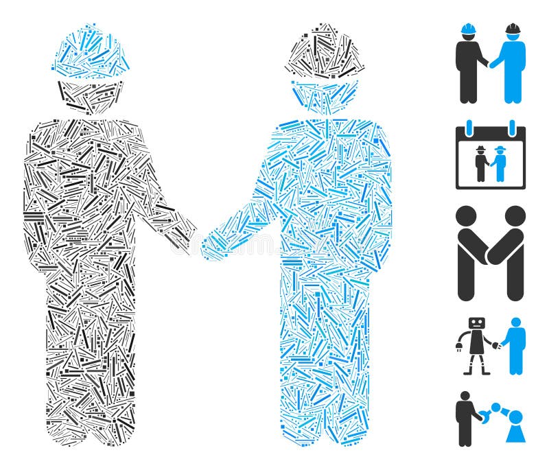 Persons Handshake Collage of Binary Digits Stock Vector - Illustration ...