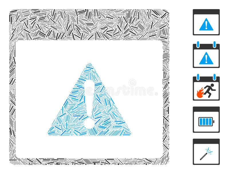 Dash Collage Error Calendar Page Icon Stock Illustration - Illustration ...
