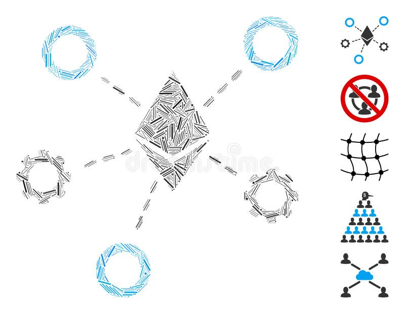 Dash Collage Ethereum Network Nodes Icon Stock Illustration ...