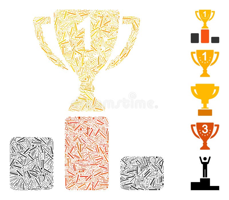 Dash Collage First Place Cup Icon Stock Illustration - Illustration of ...