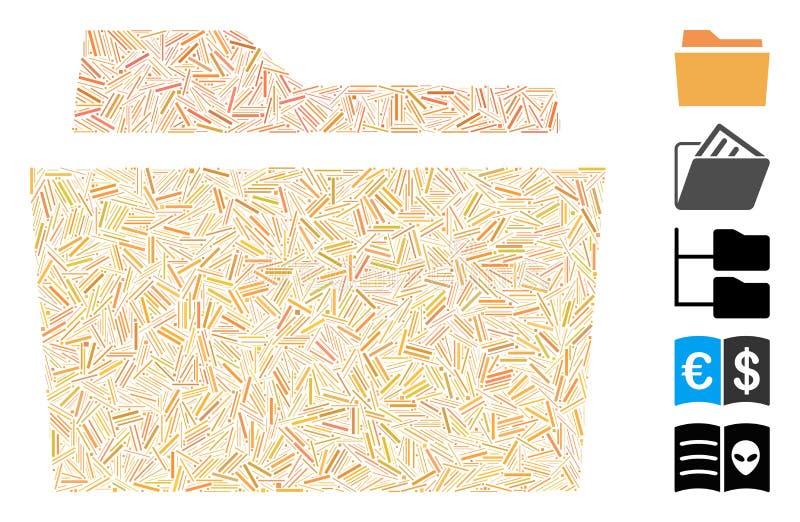 Dash Collage Folder Icon stock illustration. Illustration of organize ...