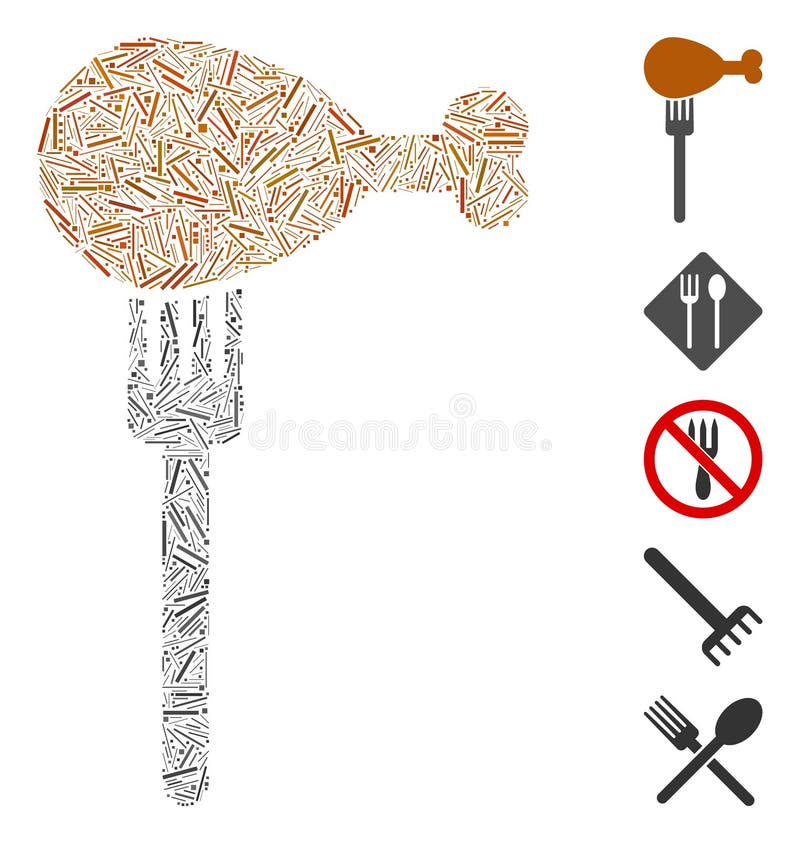 Dash Collage Fork stock illustration. Illustration of organized - 175161213