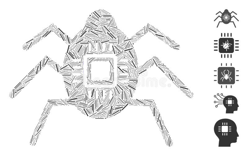Dash Collage Hardware Bug Icon Stock Illustration - Illustration of ...