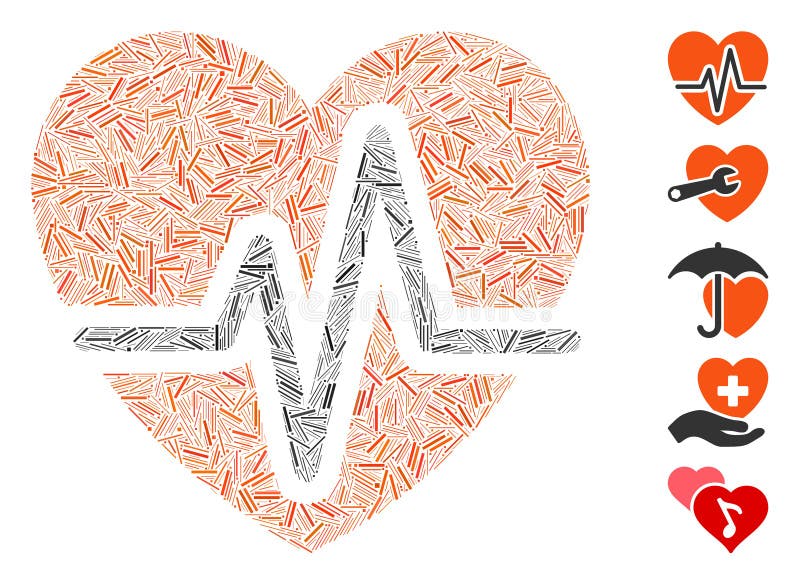 Dash Collage Heart Diagram Icon Stock Illustration - Illustration of ...