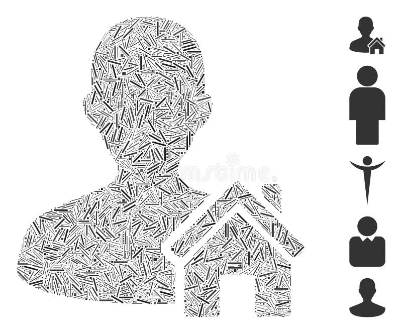Dash Collage Home User Icon Stock Illustration - Illustration of ...