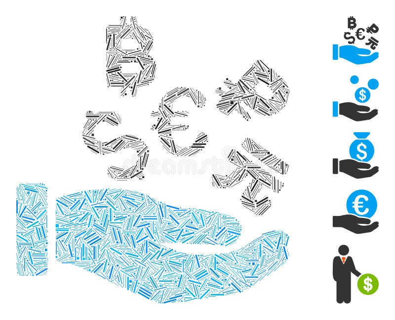 Dash Collage International Investment Hand Icon Stock Illustration ...