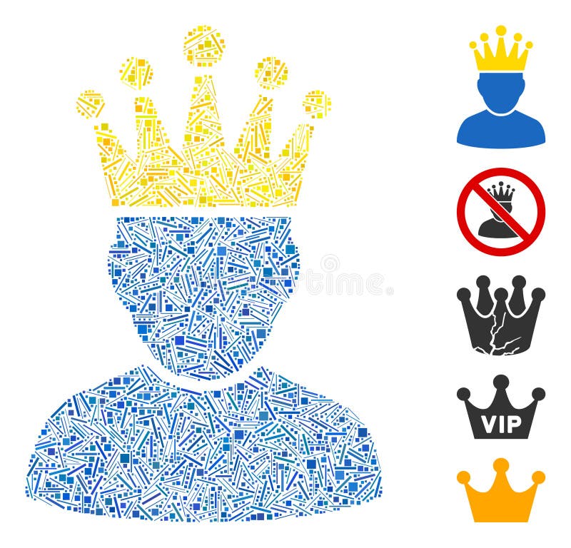 Dash Collage King Admin Icon Stock Illustration - Illustration of ...
