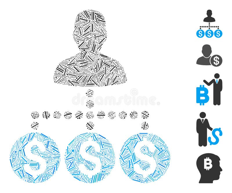 Dash Collage Money Collector Icon Stock Illustration - Illustration of ...