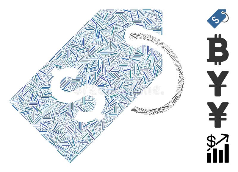 Dash Collage Price Tag Icon Stock Illustration - Illustration of ...
