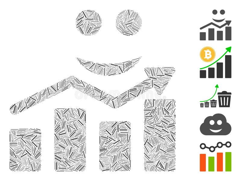 Dash Collage Smile Growing Chart Icon Stock Illustration - Illustration ...