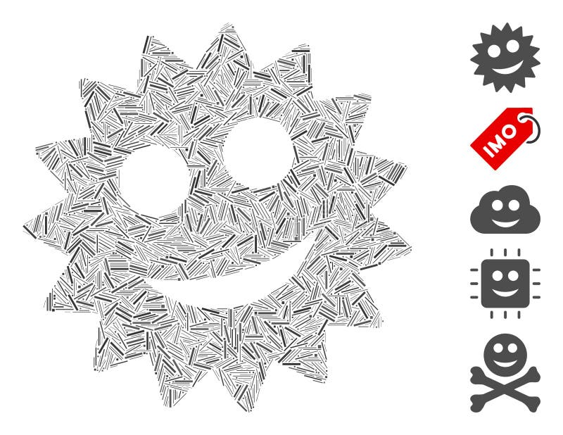 Dash Collage Smile Token stock illustration. Illustration of design ...