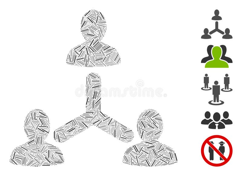 Dash Collage Social Relations Icon Stock Illustration - Illustration of ...