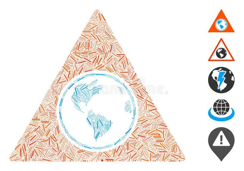Dash Collage Terra Triangle Stock Illustration - Illustration of ...