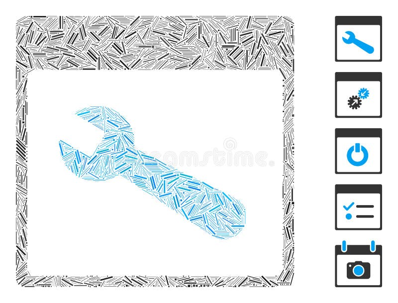 Dash Collage Wrench Tool Calendar Page Icon Stock Illustration ... Dash Collage Wrench Tool Calendar Page Icon Stock Illustration ...