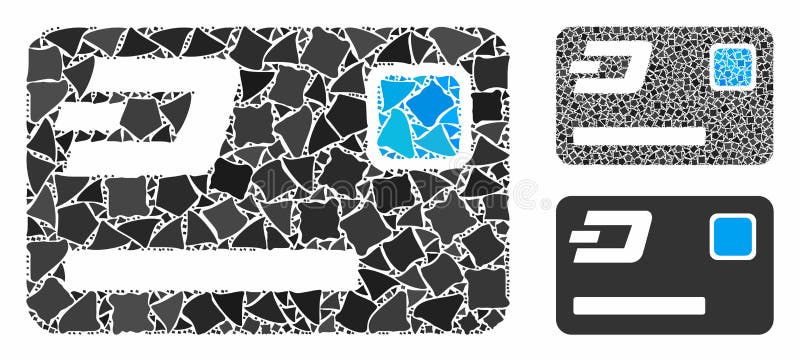 Dash Credit Card Mosaic Icon of Bumpy Items Stock Illustration ...