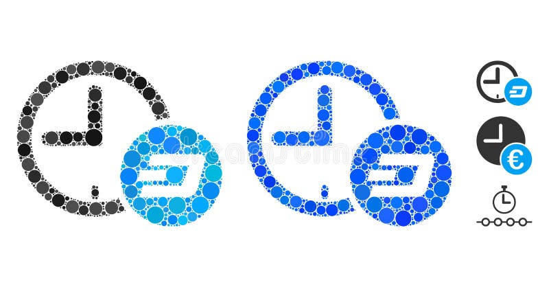 Dash Credit Time Composition Icon of Spheric Items Stock Illustration ...