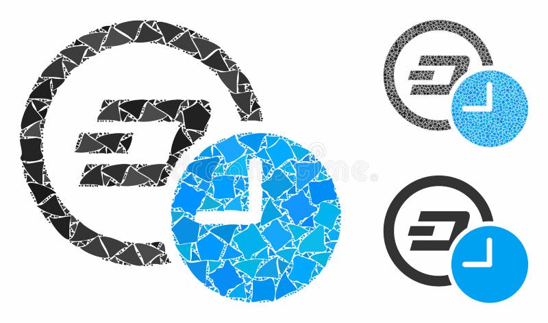 Dash Credit Time Mosaic Icon of Uneven Elements Stock Vector ...