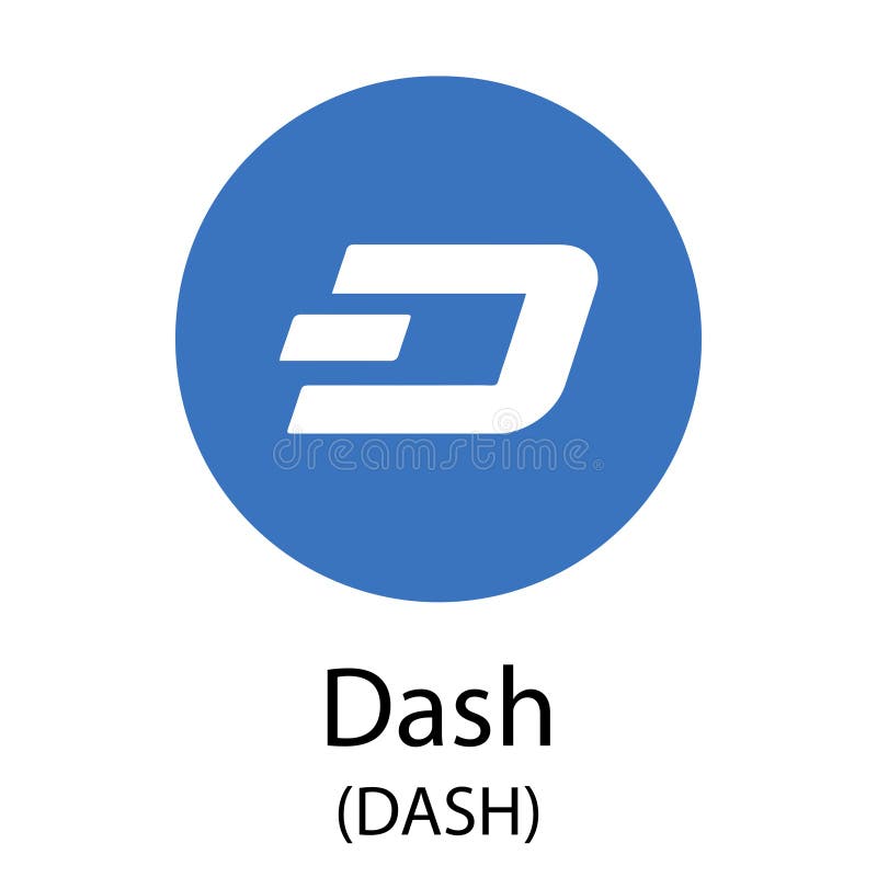 DASH Cryptocurrency Flag 3d Illustration Stock Illustration ...