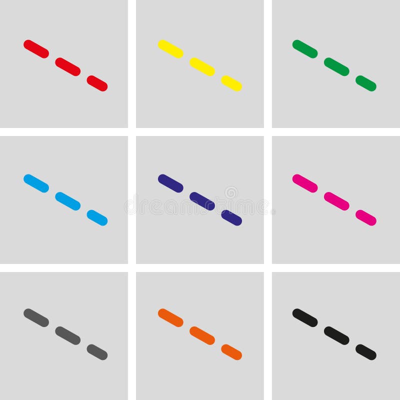 Dash-dotted Line Icon Stock Vector Illustration Flat Design Stock ...